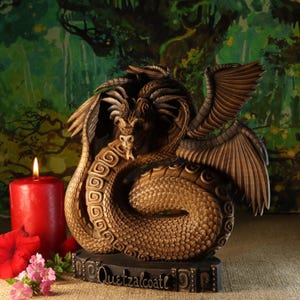 Quetzalcoatl Statue: Mayan Aztec Wood Dragon Totem - Etsy