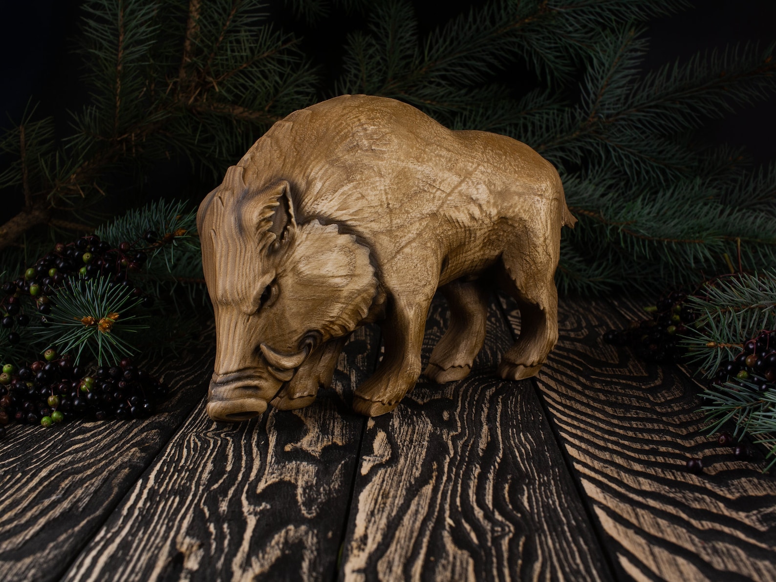 Boar Figurine Pig Figueine Boar Statue Wild Hog Pig Statue - Etsy