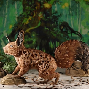 Ratatoskr Wood Sculpture: Norse Mythology Squirrel Altar Decor - Etsy