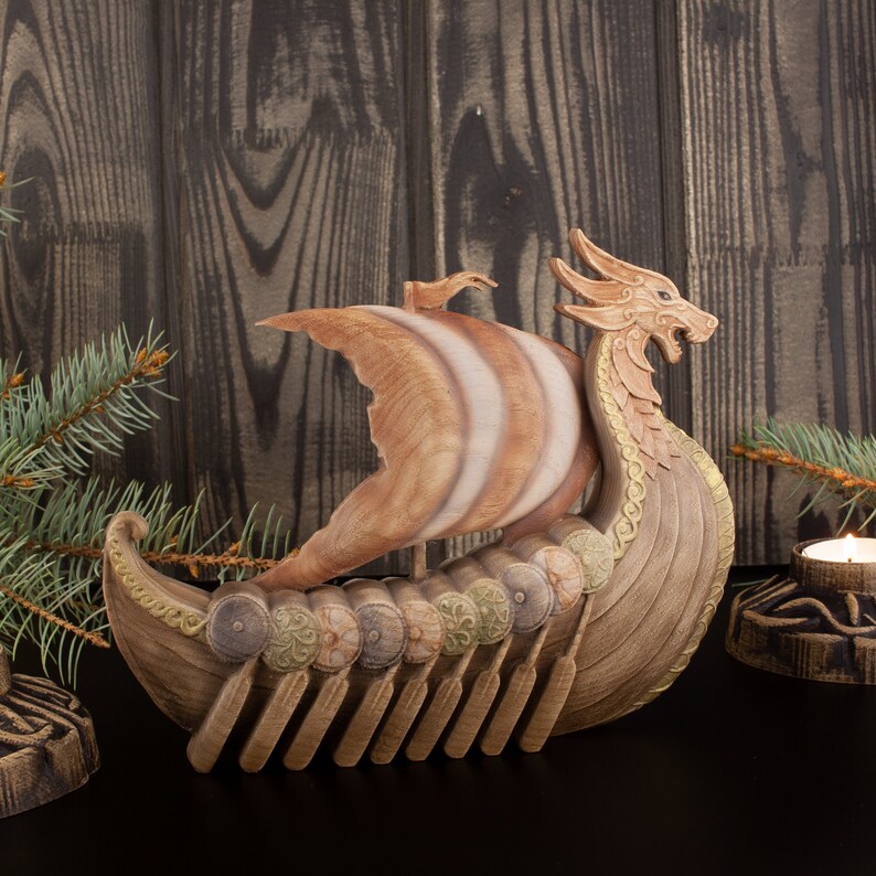 Drakkar Viking Dragon Viking Boat Dragon Statue Odin Viking Longship ...