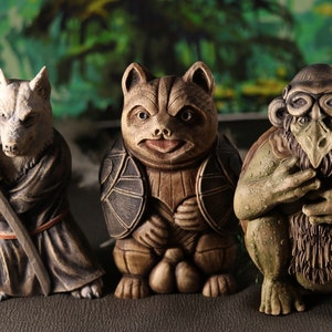 Tanuki, Japanese Statue Tanuki Statue, Raccoon Dog, Japanese Art Forest ...