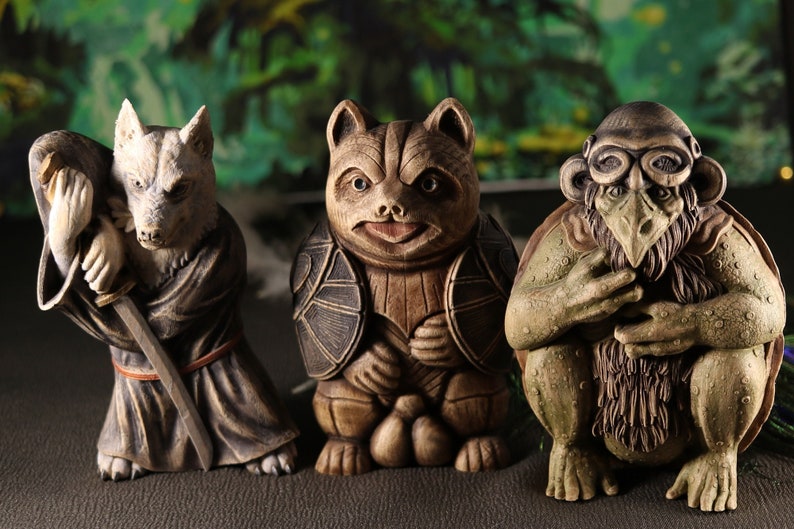 Tanuki, Japanese Statue Tanuki Statue, Raccoon Dog, Japanese Art Forest ...