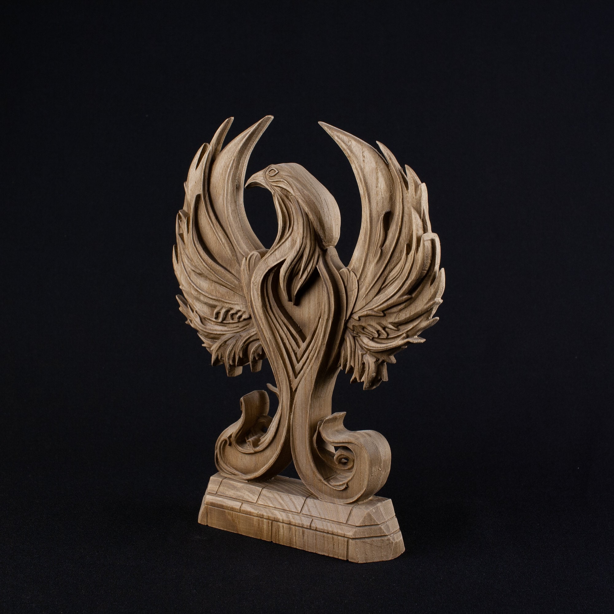 Phoenix Statue, Phoenix Figurine Phoenix Art Mythical Bird Wooden Birds ...