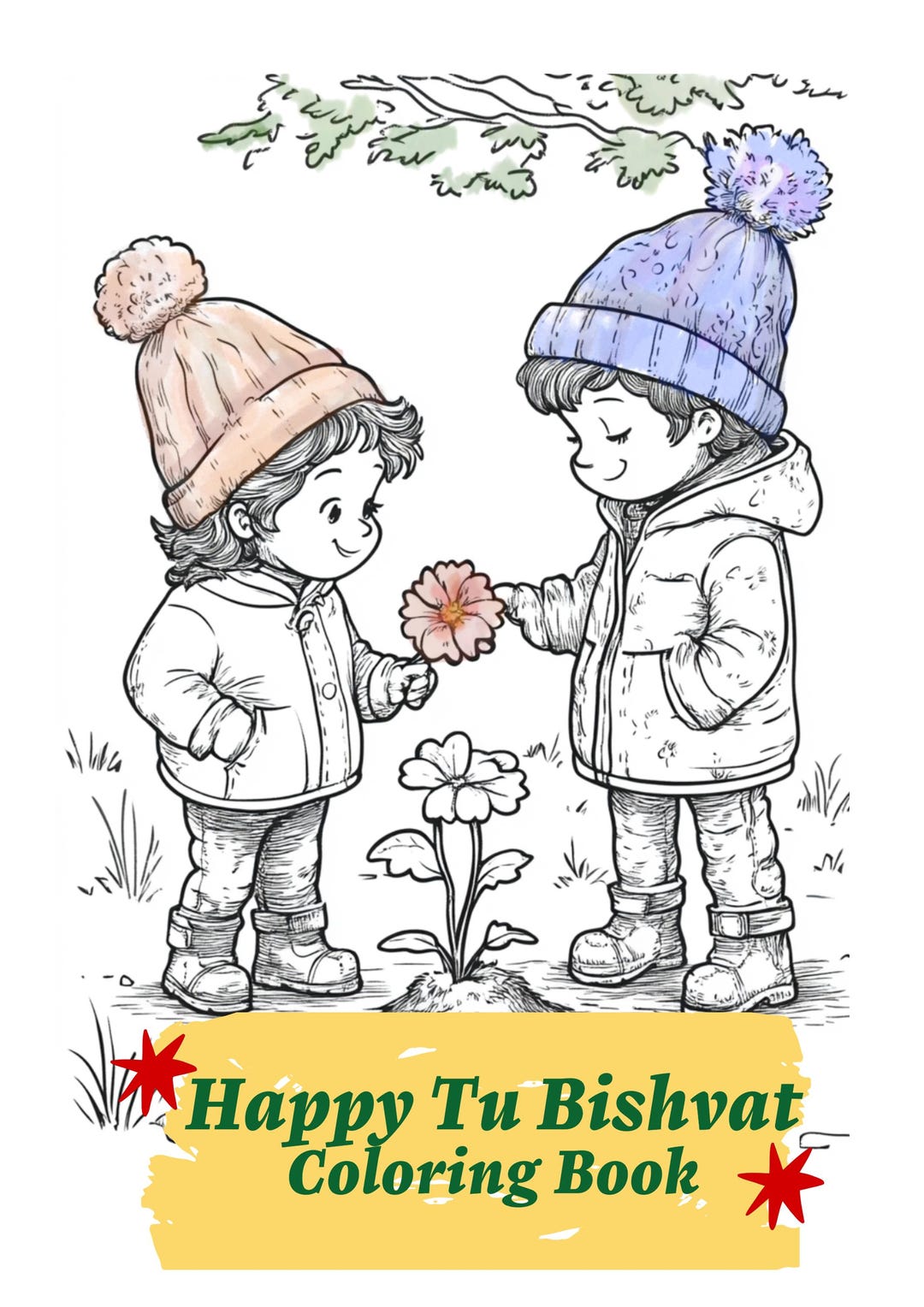 Celebrate Tu Bishvat: Color and Paint 30 Beautiful Illustrations of ...