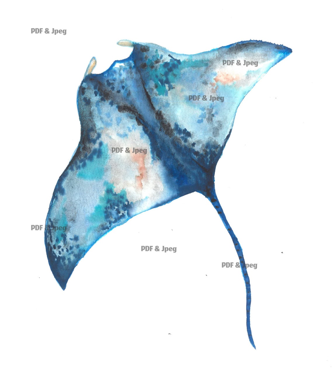 Ray Watercolor Painting, Digital Downloads, Ray Clipart, Ray PNG & PDF ...