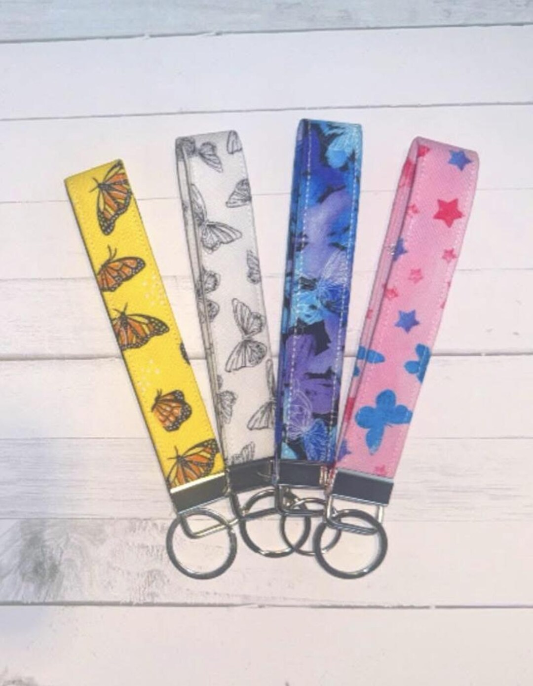Personalized Butterflies Key Wristlet - Etsy