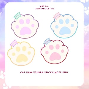 Paw Print Sticky Note - Etsy