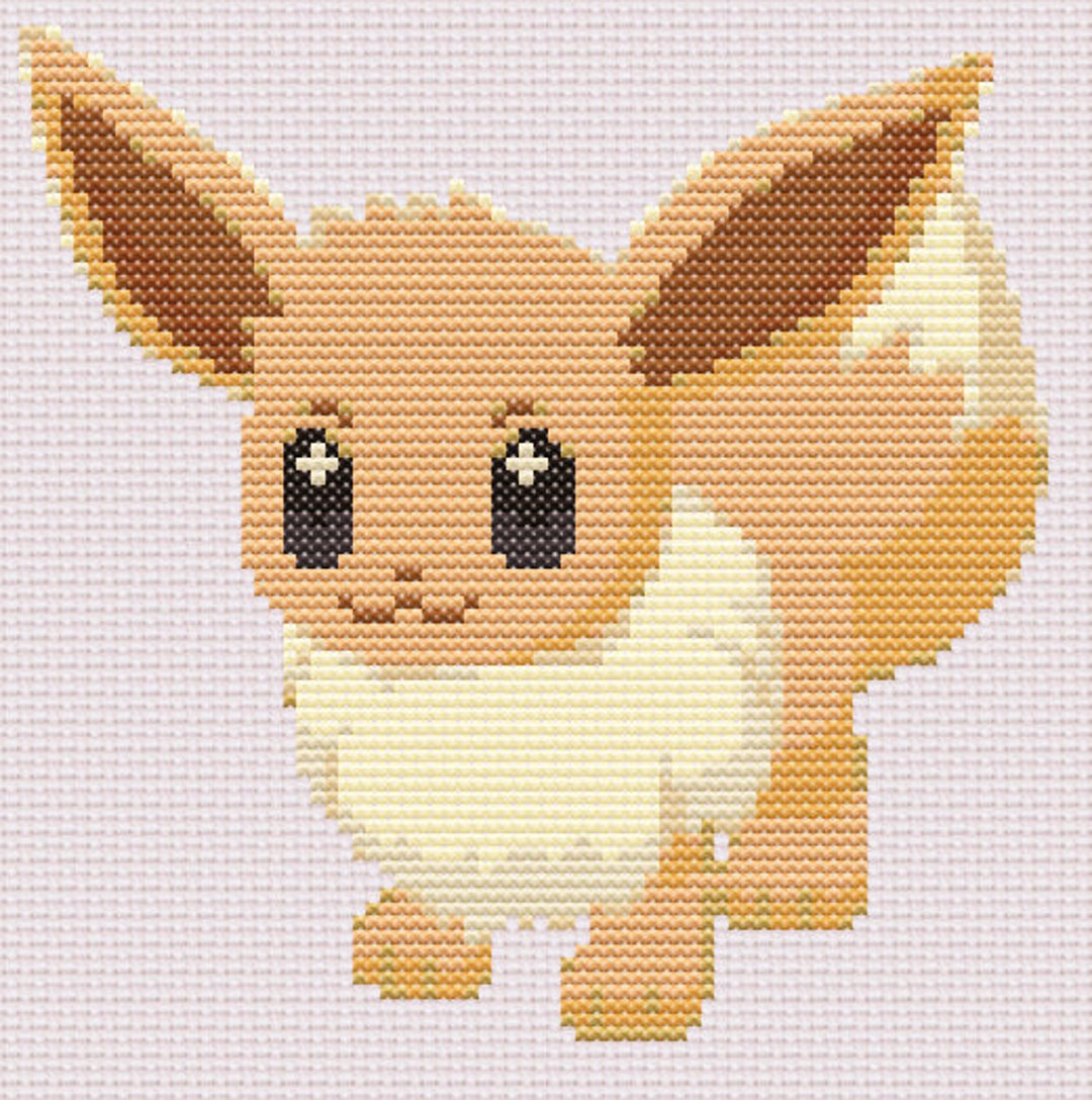 Eevee Pokemon Sleep Cross Stitch PDF Pattern Digital - Etsy