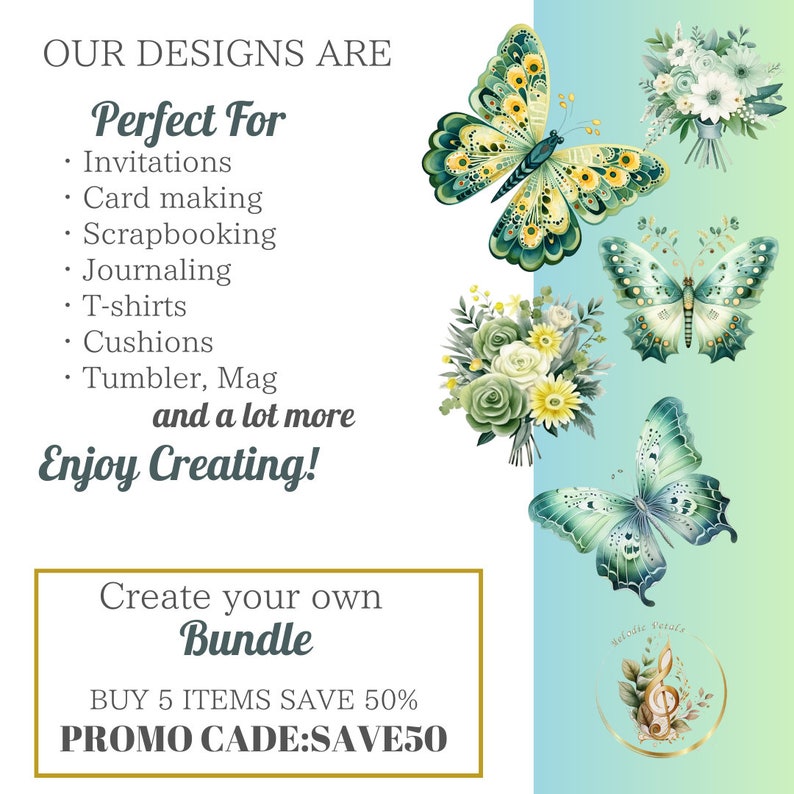 Green Butterfly Clipart PNG Watercolor Butterfly Stickers - Etsy