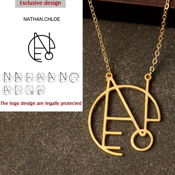 Monogram Pendant - Etsy