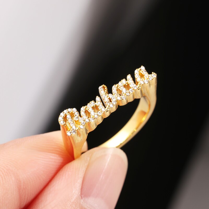 Name Ring Gold - Etsy
