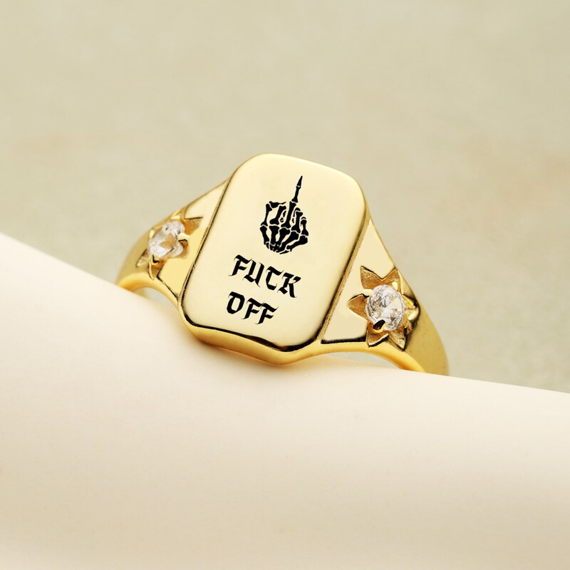Middle Finger Ring - Etsy