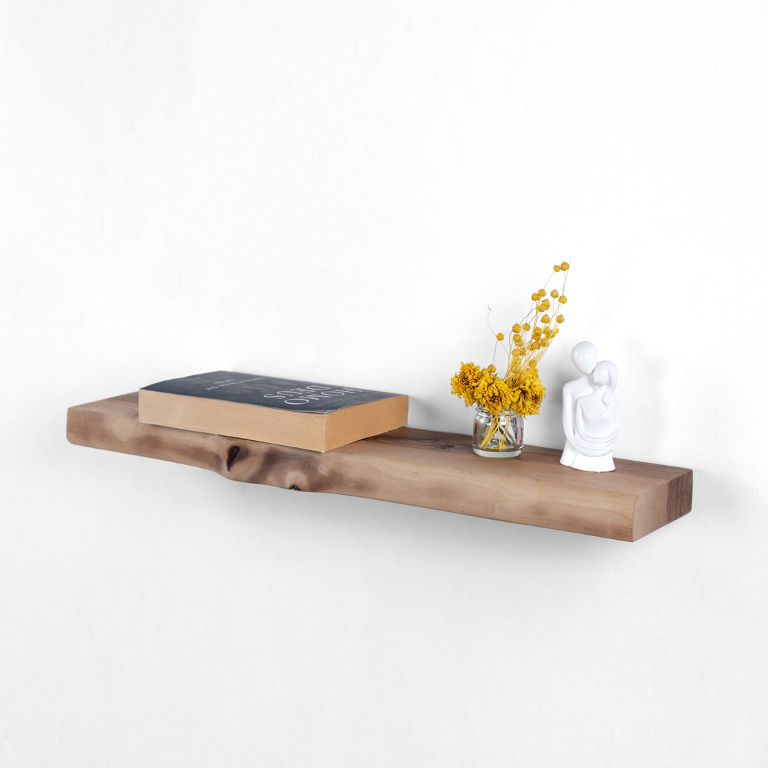 Natural Walnut Shelf , Industrial Shelves , Heavy Duty Shelf , Natural ...