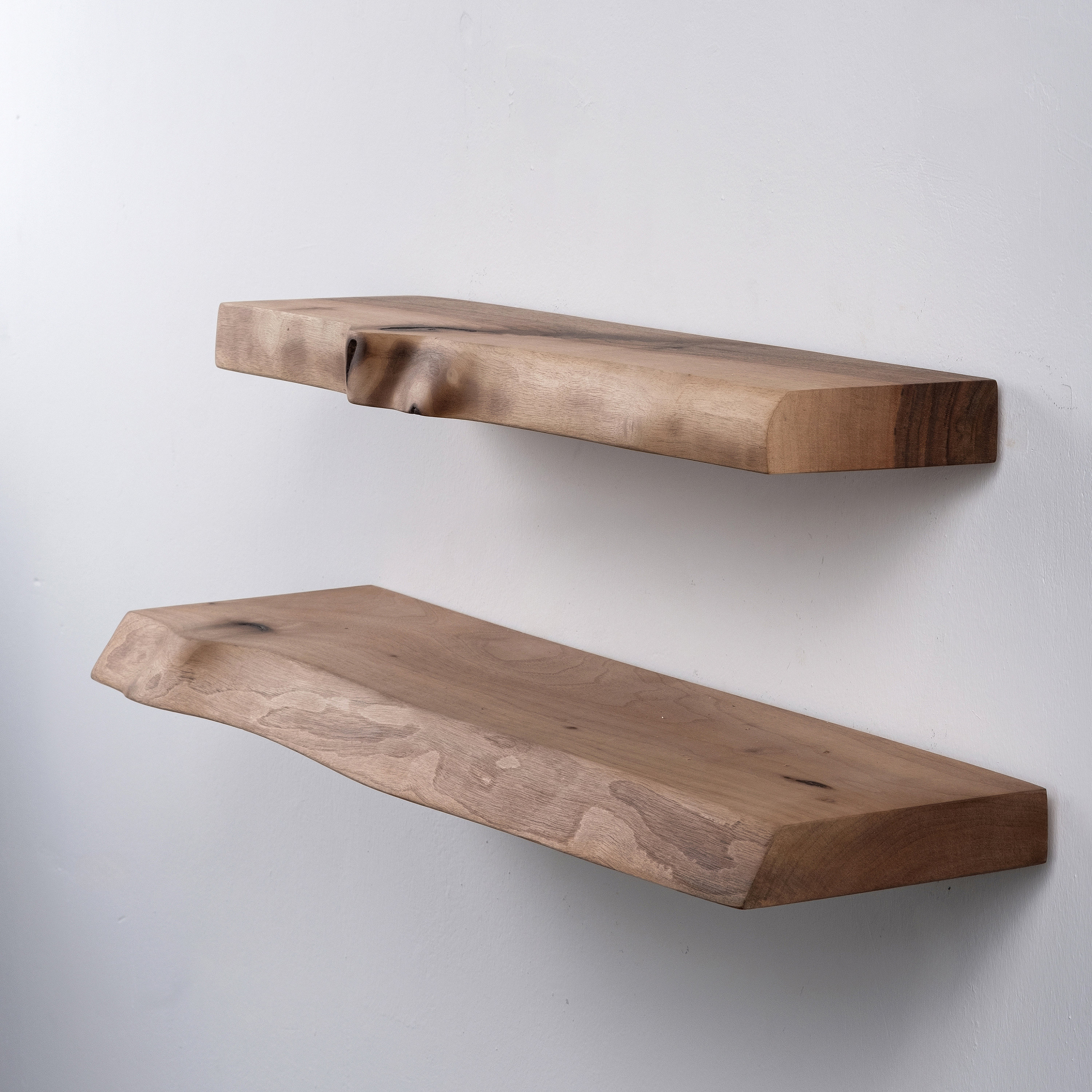 Natural Walnut Shelf , Industrial Shelves , Heavy Duty Shelf , Natural ...