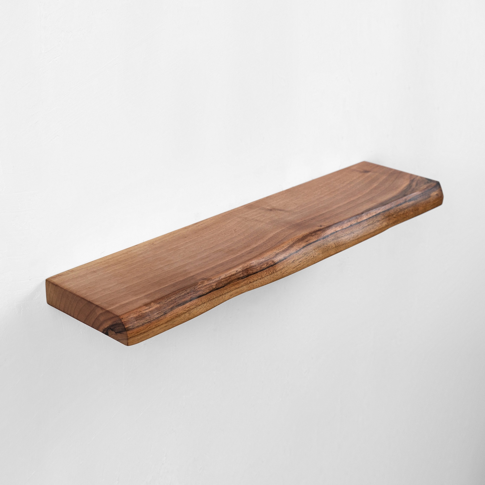Elegant Live Edge Walnut Shelves , Natural Long Floatig Shelves ...
