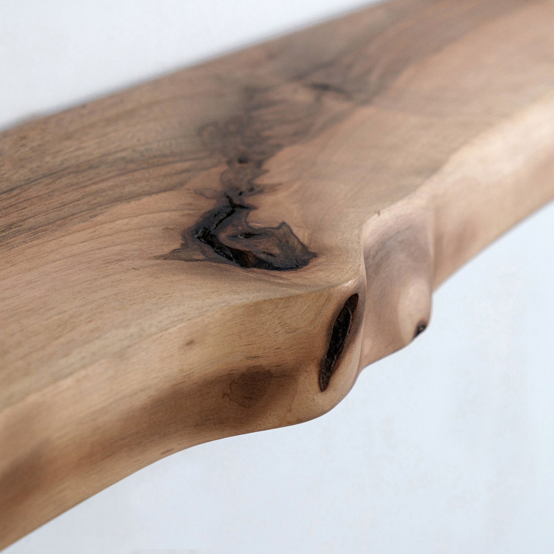 Natural Walnut Shelf , Industrial Shelves , Heavy Duty Shelf , Natural ...