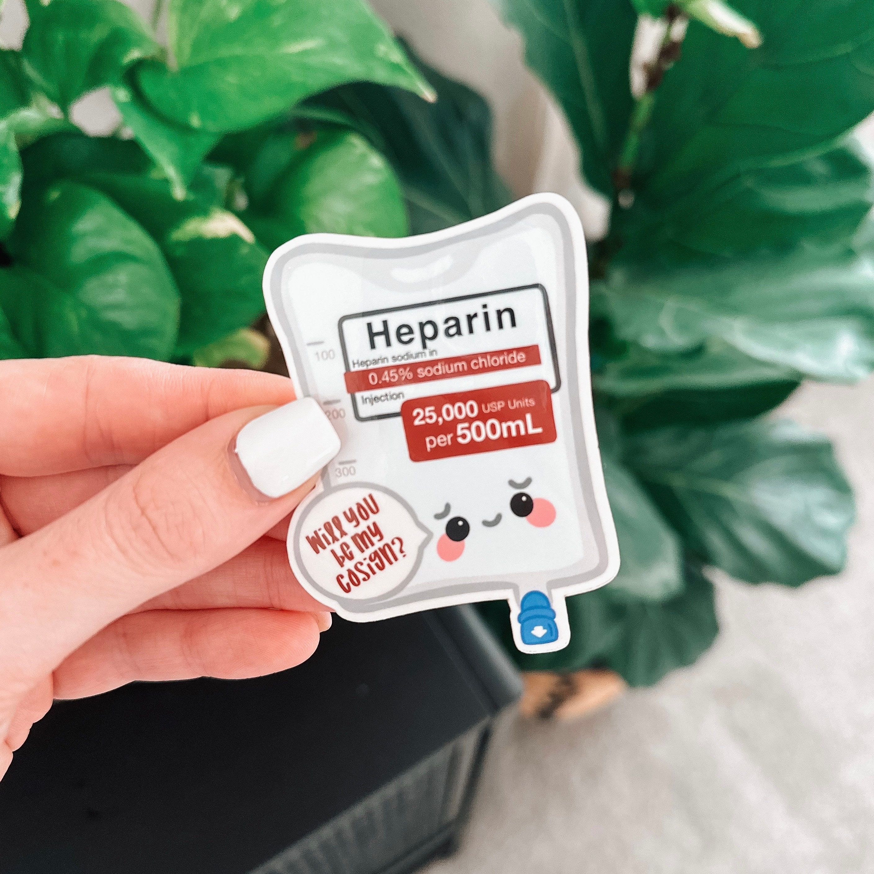 Heparin Sticker, Nurse Stickers, RN Stickers, Healthcare Stickers ...