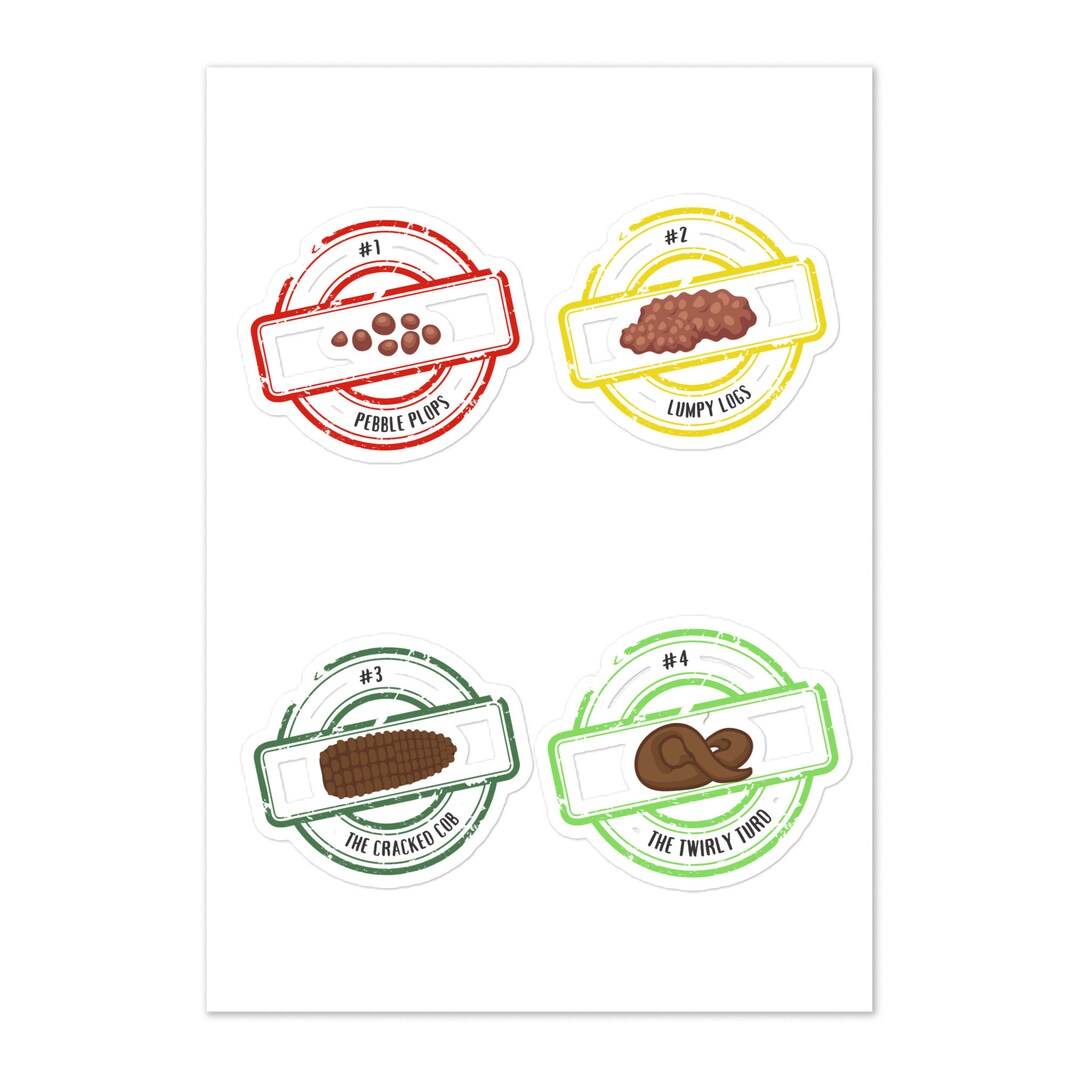 Know Your Poop Shape Stamps_sticker Sheet - Etsy