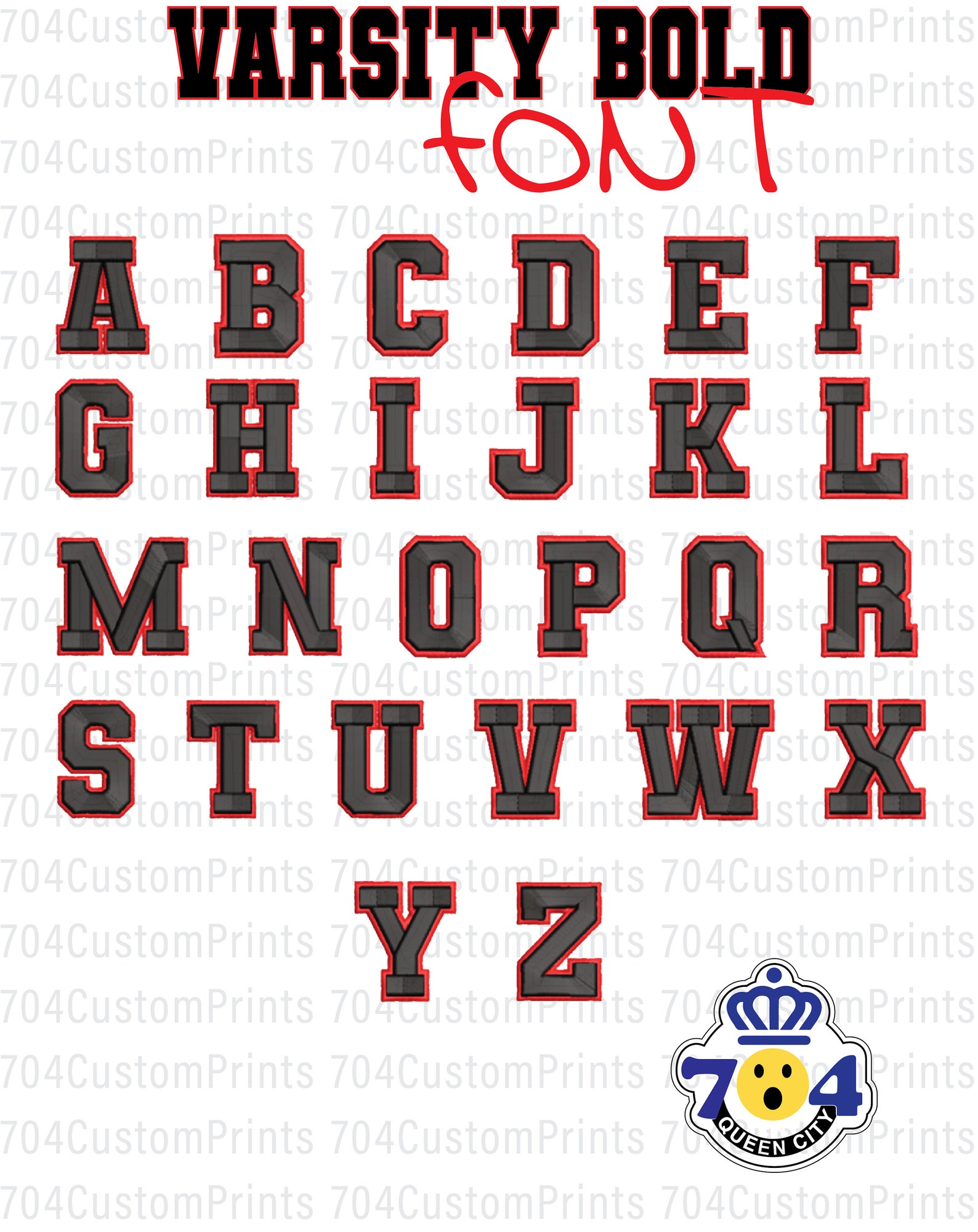 3D Puff Letters A-Z, Digitized Alphabet, Varsity Lettering, Varsity ...
