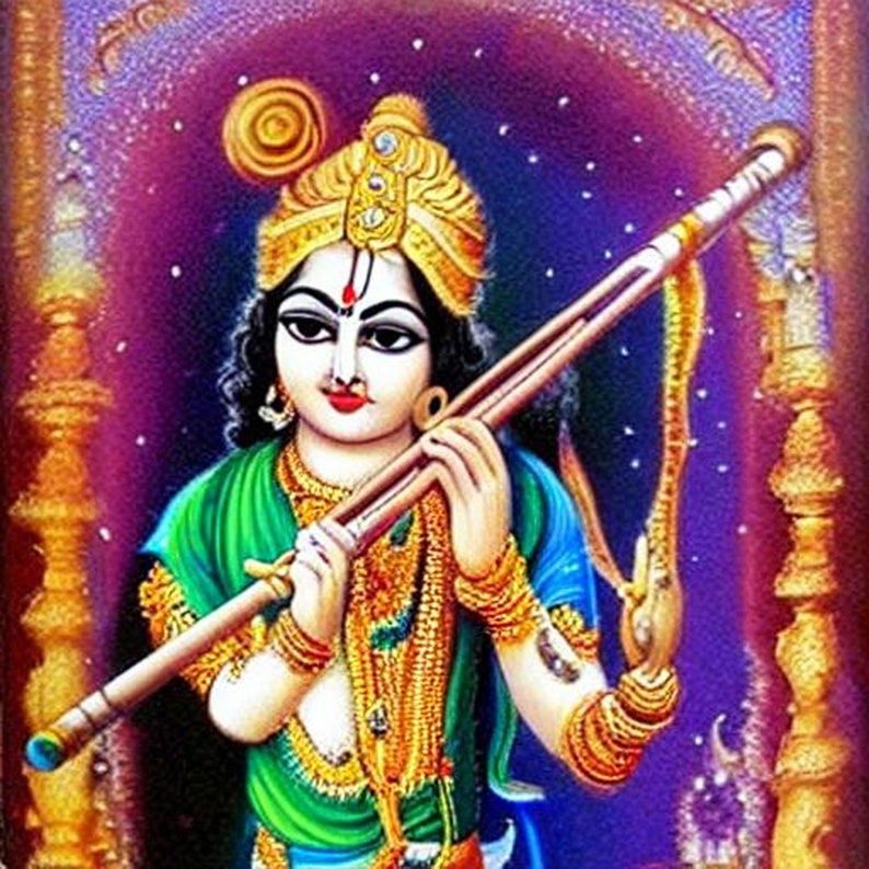 Lord Krishna Digital Art | Printable | Instant Access | Ai-generated ...