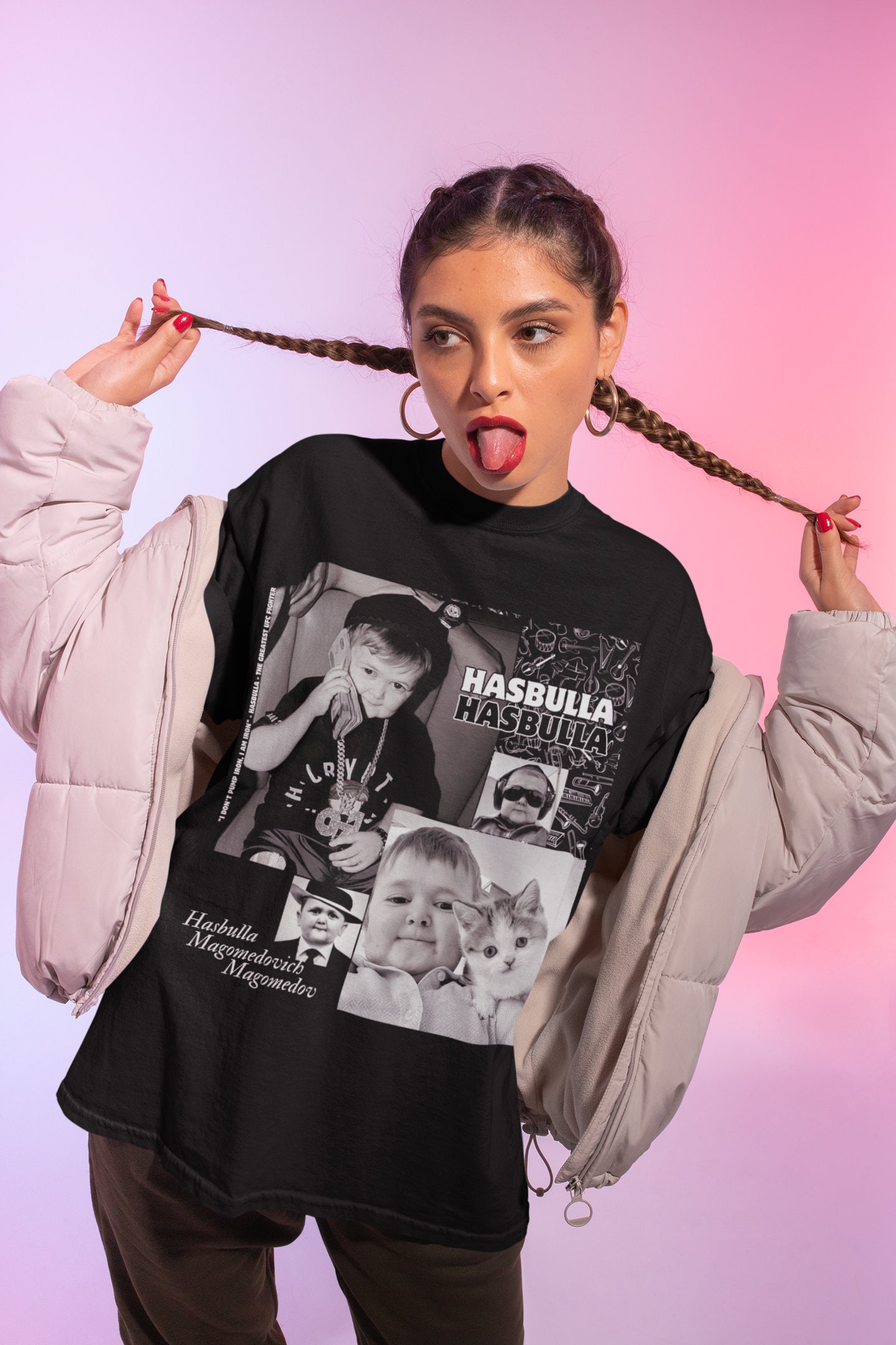 Hasbulla Hasbulla Graphic Tee Vintage Style Bootleg - Etsy