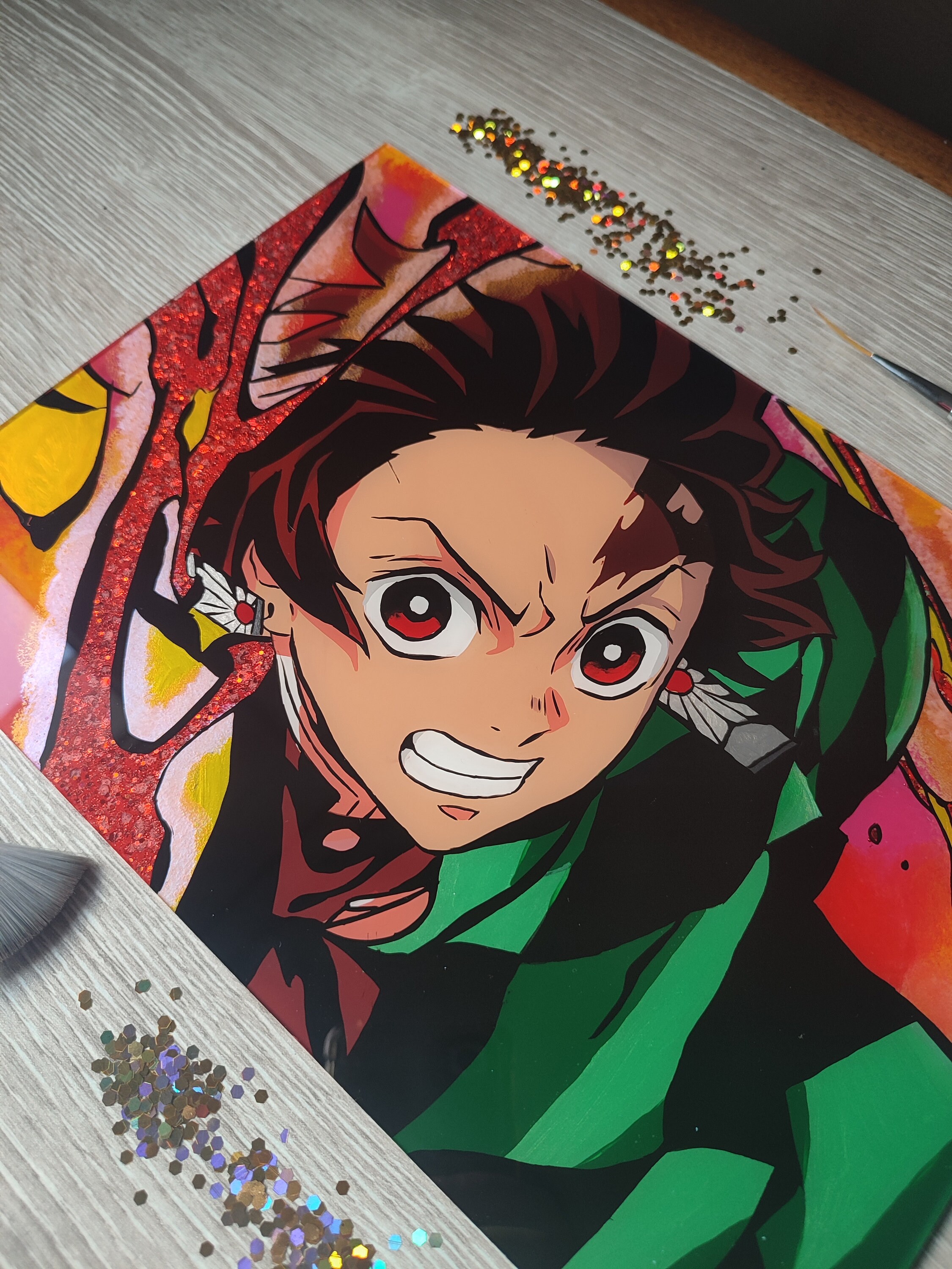 Glass Painting / Glasspainting Anime / Glassart Anime - Etsy