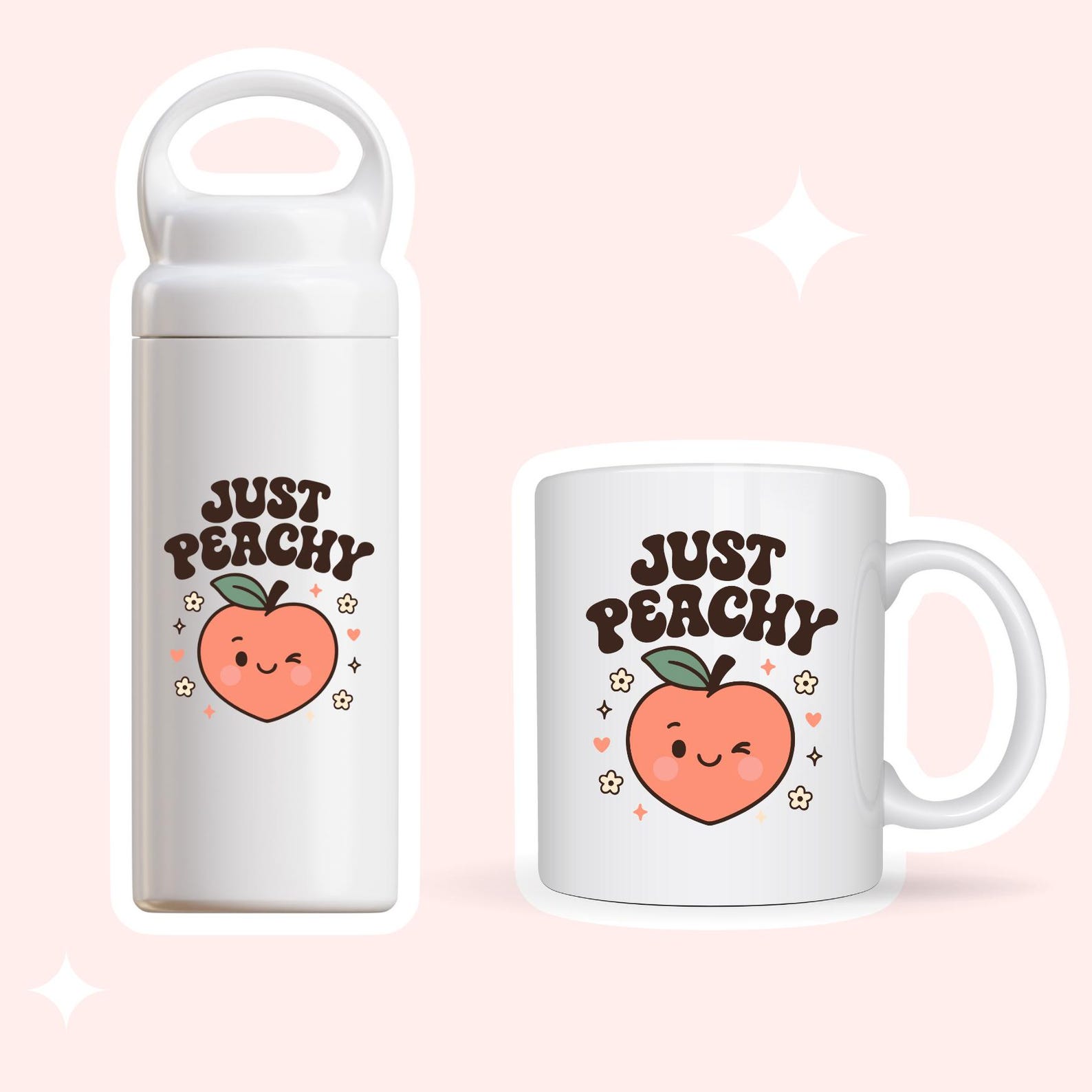 Just Peachy SVG Png Jpg Pdf Dxf Eps, Cute Retro Peach Clipart, Kawaii ...