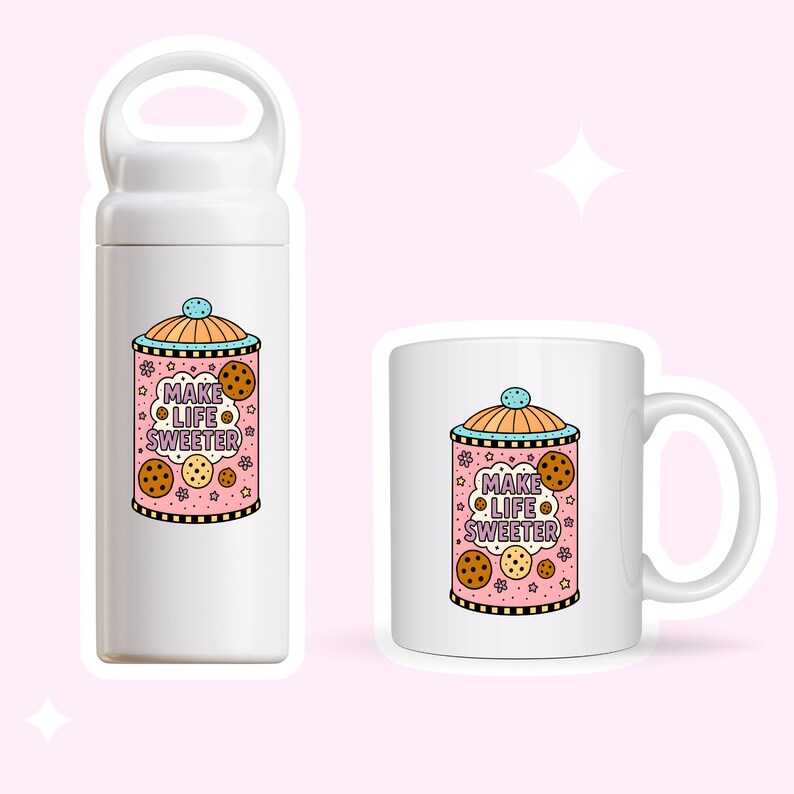 Cookie Jar SVG: Make Life Sweeter Design, Bakery Art (instant Download ...