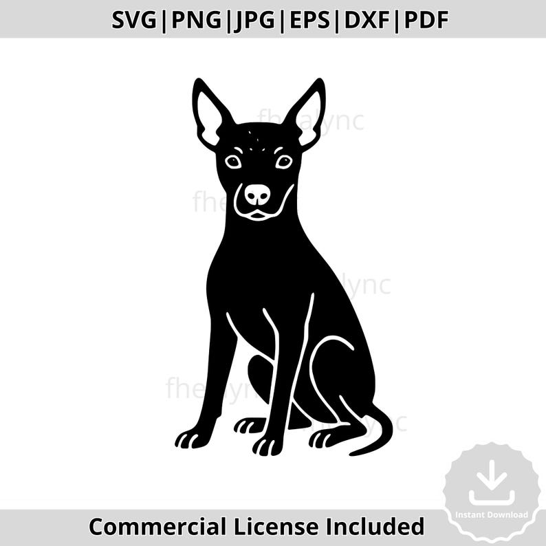 Xoloitzcuintli SVG, Mexican Hairless Dog Clipart, Xolo Dog Line Art PNG ...