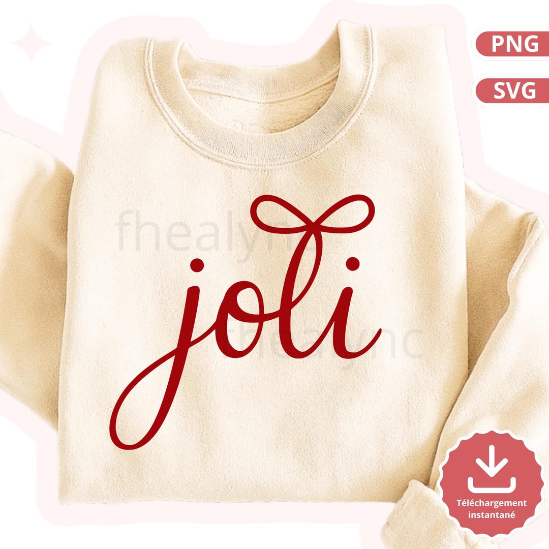 Joli French SVG PNG, Elegant Christmas Design (instant Download) - Etsy