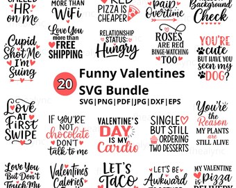 Funny Valentine SVG Bundle, Romantic Humor Quotes (digital Download) - Etsy