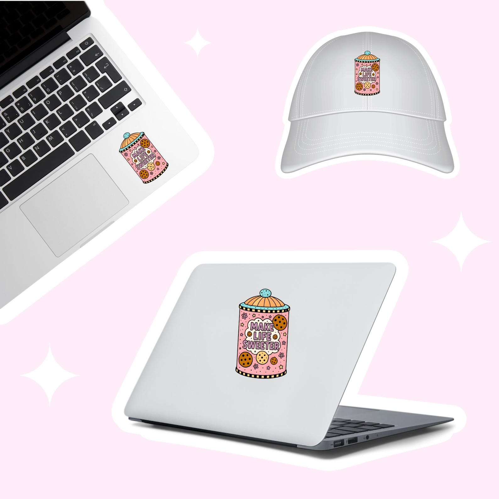 Cookie Jar SVG: Make Life Sweeter Design, Bakery Art (instant Download ...