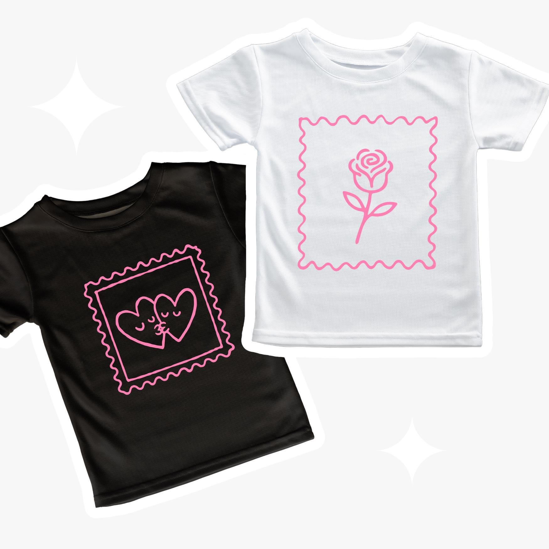 Hand Drawn Valentine Stamps SVG Bundle Cute Love Postage Clipart PNG ...