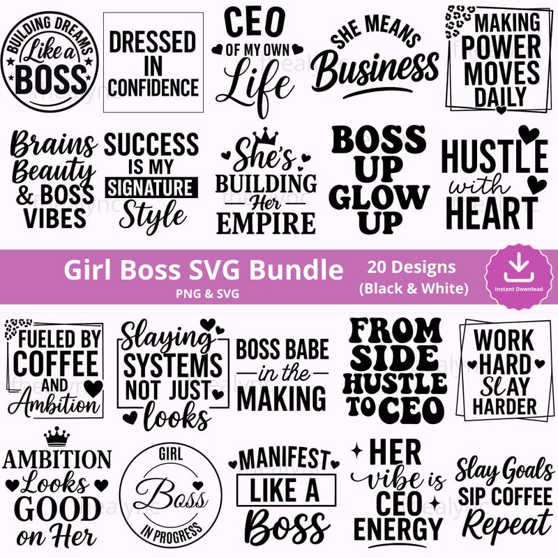 Girl Boss Svg - Etsy