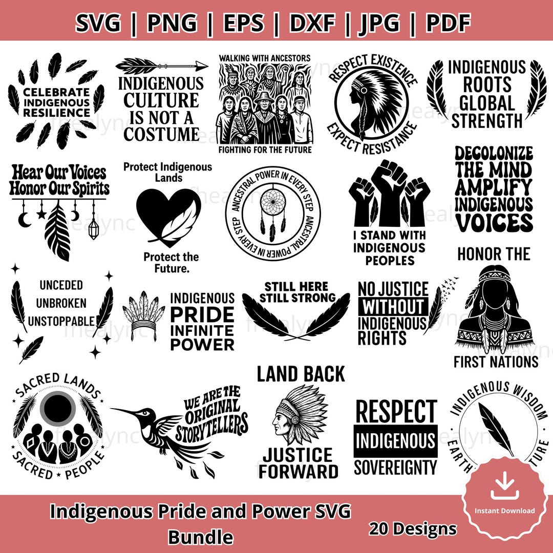 Indigenous Pride SVG Bundle: Native American Quotes, Social Justice ...