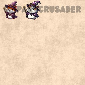 Tiny Halloween Hamster Wizard Clipart Bundle Instant Download for ...