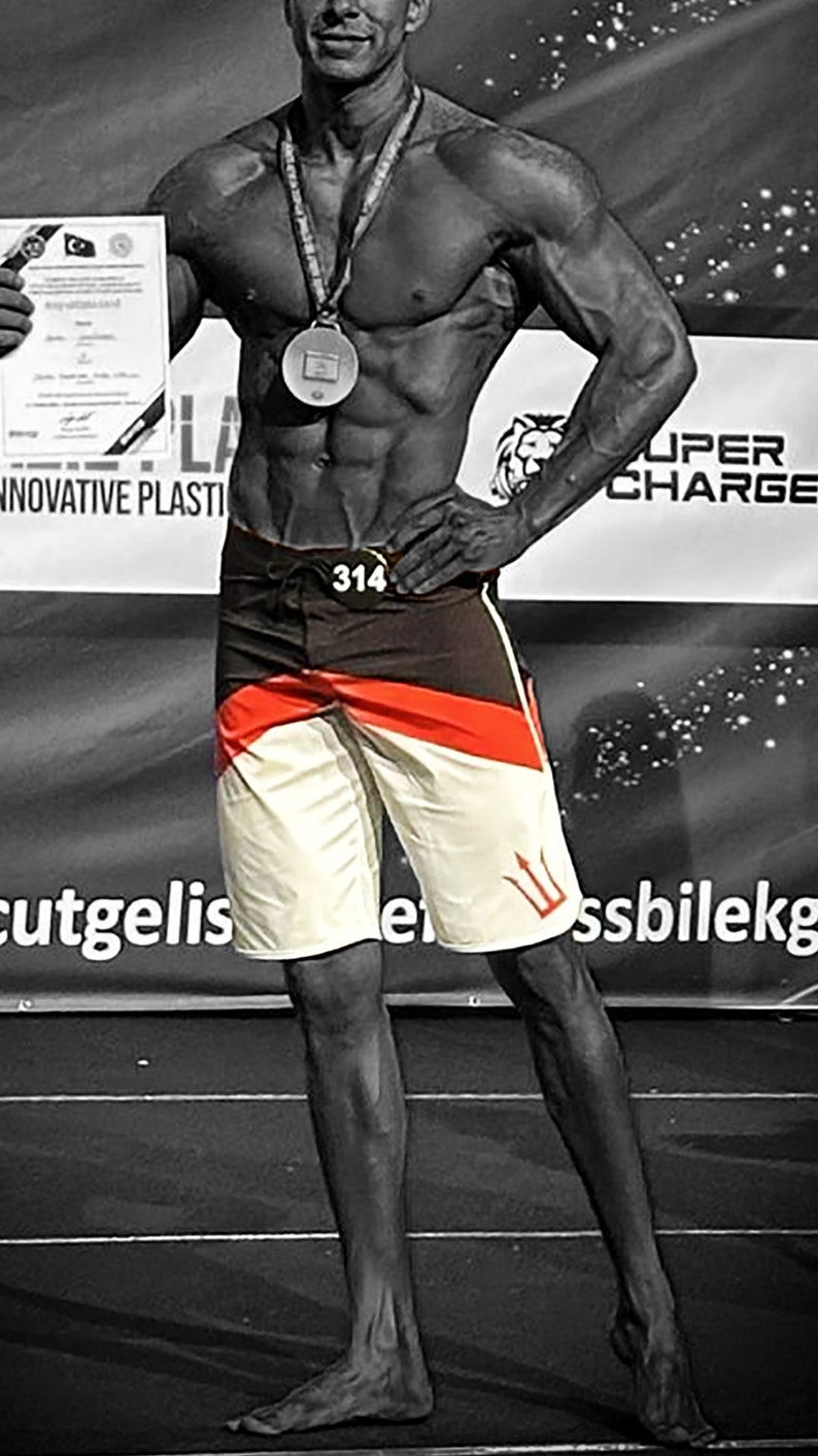 POSE I DOWN Trident BRW Boardshort Men's Physique Npc Short Men Short ...