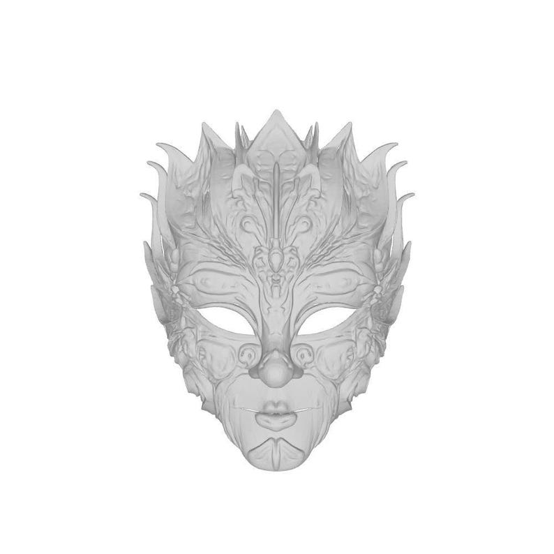 Carnaval Venetian Model V3 Mask Fan Art Costplay 3D Print STL File - Etsy