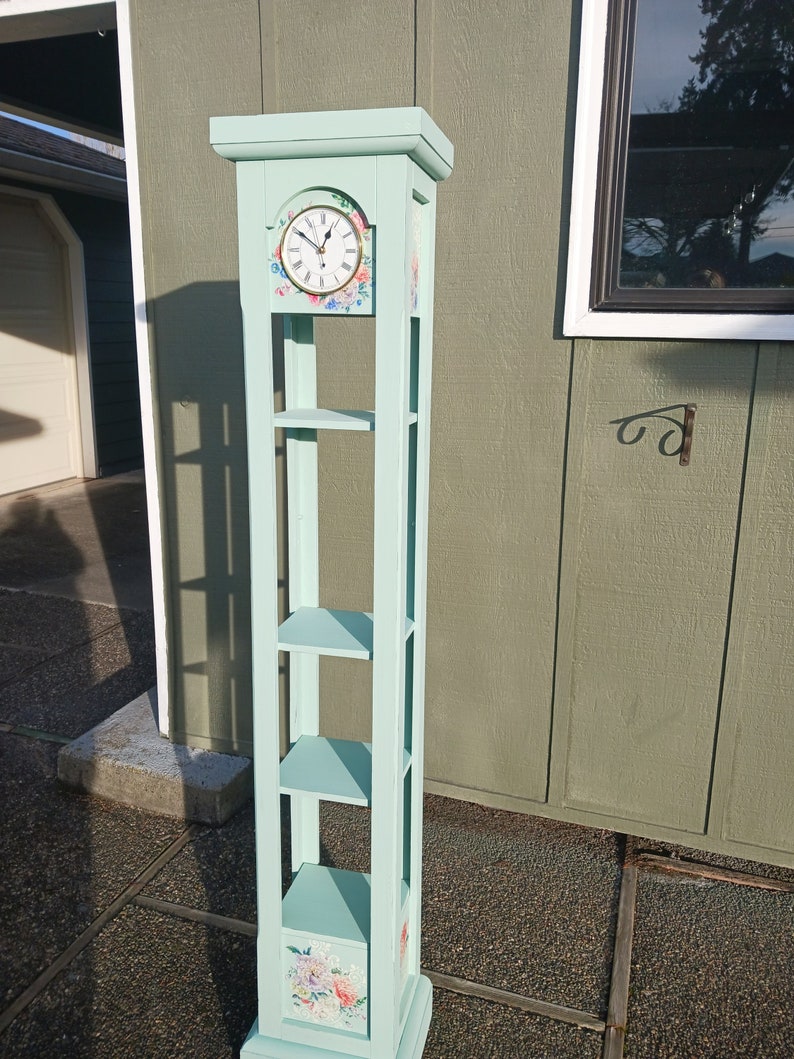 Standing Clock With Shelves - Etsy