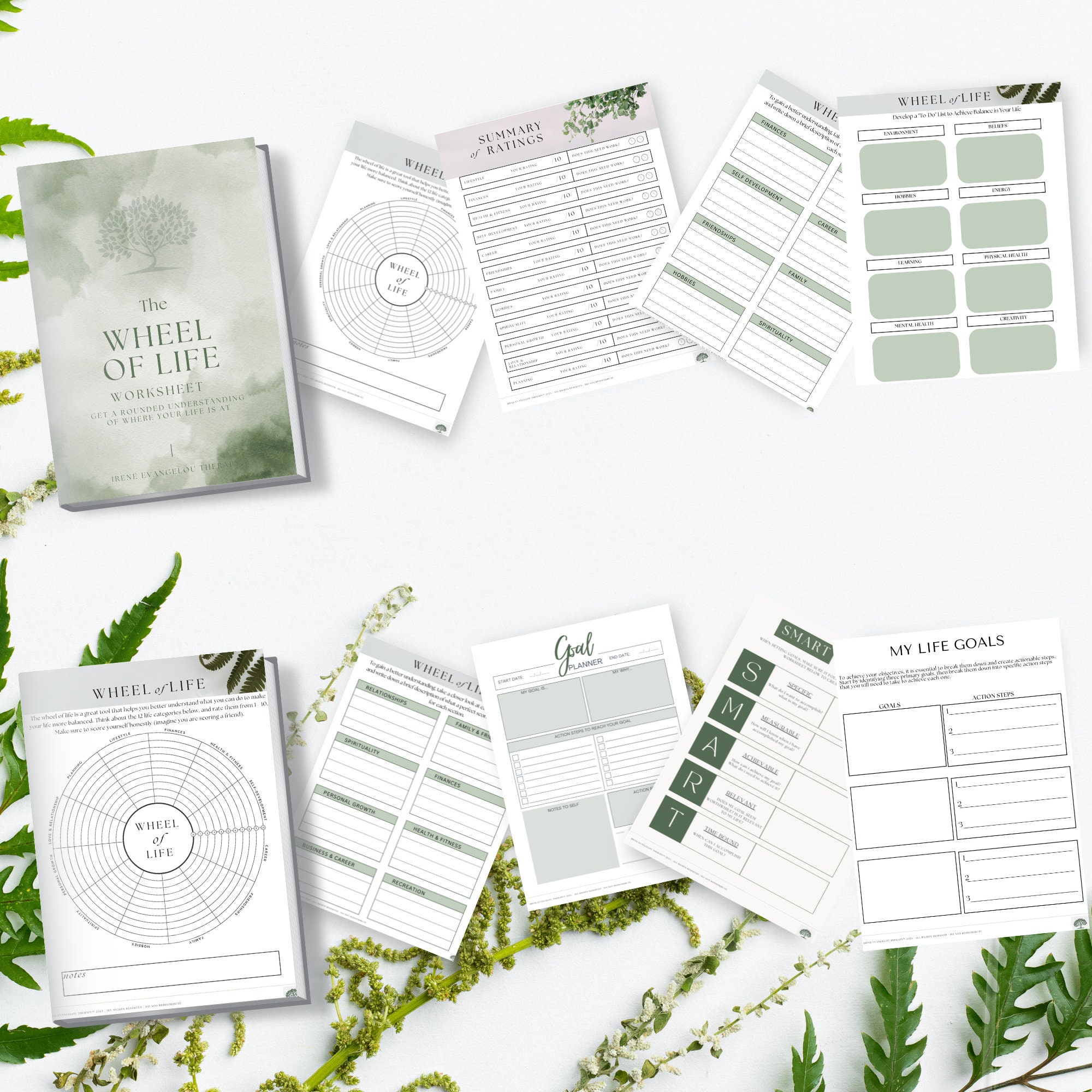 Wheel of Life Worksheet, Wheel of Life Workbook, Wheel of Balance, Self ...