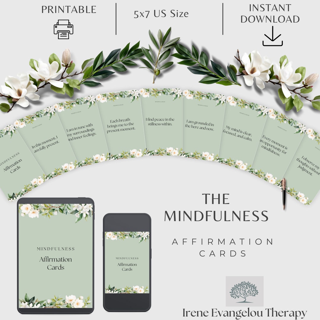 Mindfulness Affirmation Cards A Tool to Promote Mindfulness Self ...