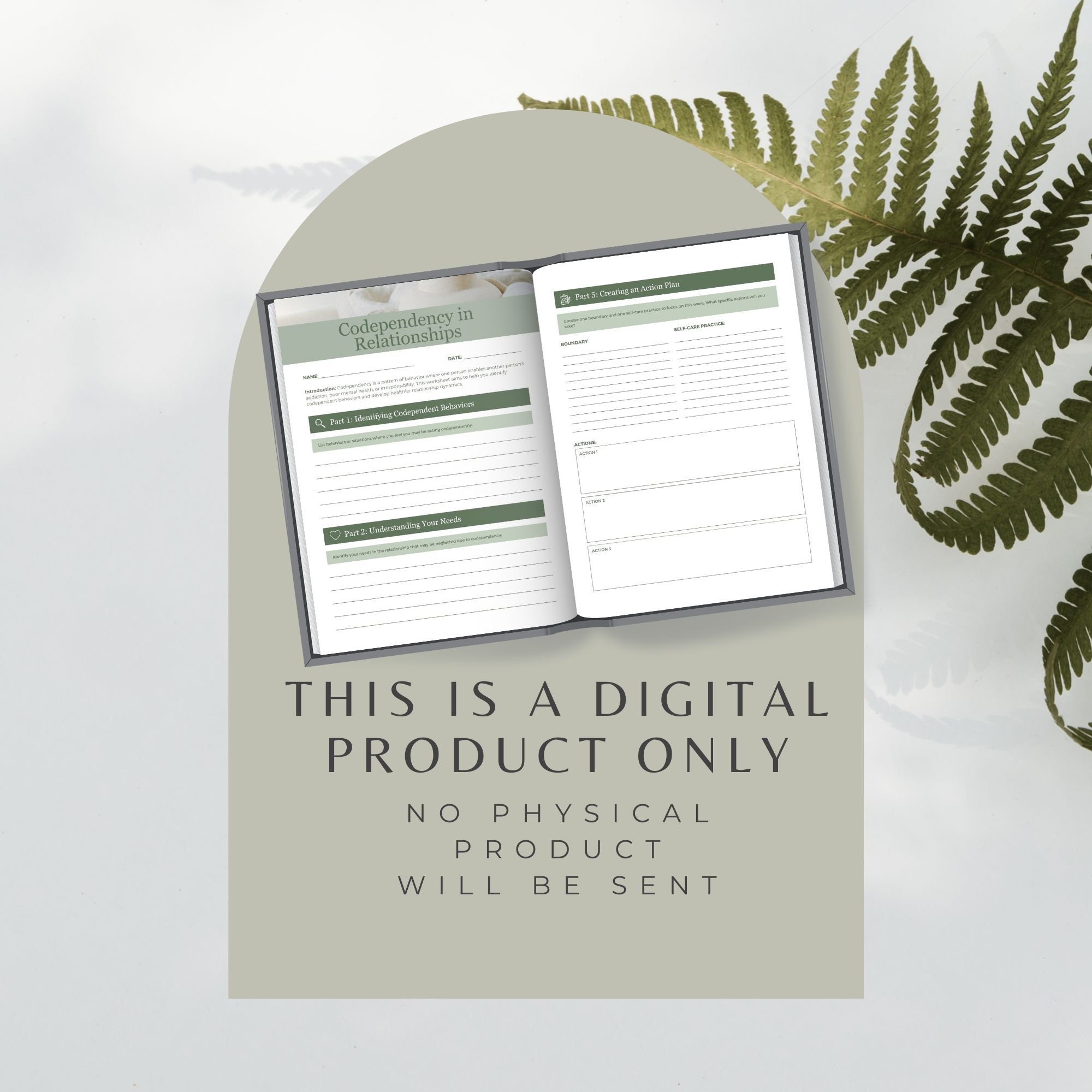 Codependency in Relationships Printable Workbook & Worksheet, Mental ...