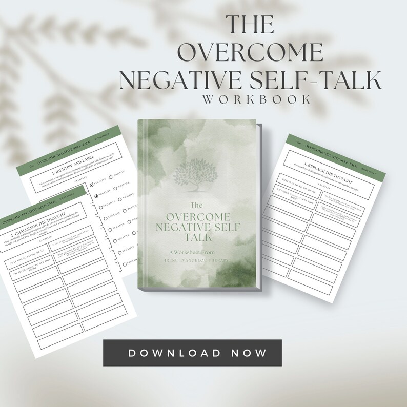 Negative Self-talk Worksheet: CBT Therapy Tools (digital Download) - Etsy