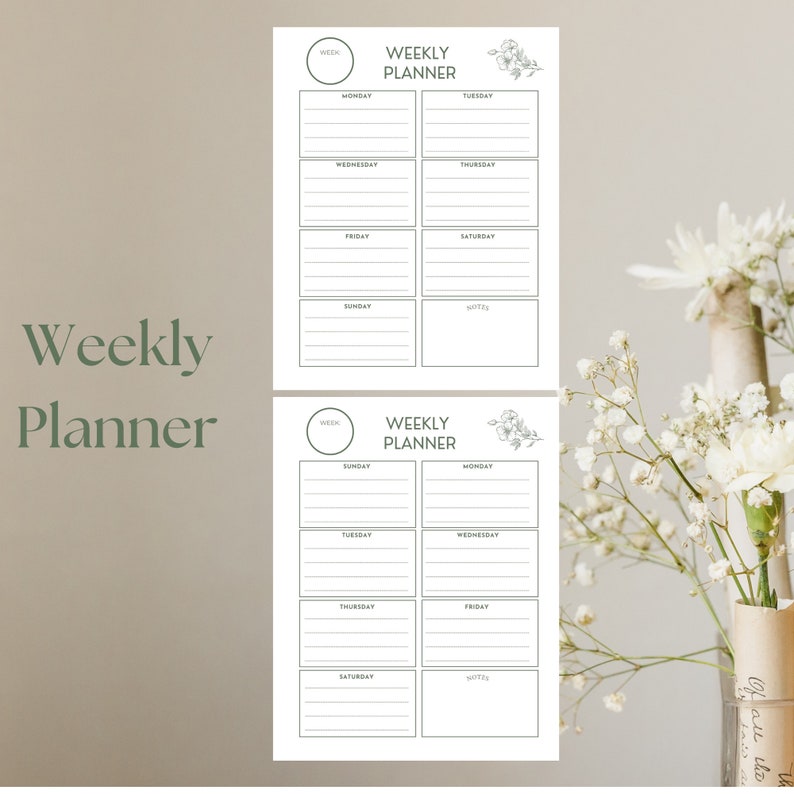 Printable Weekly Planner: Personal Organizer (digital Download) - Etsy