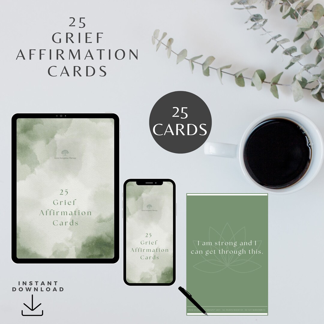 25 Grief Affirmations Coping With Grief & Loss Counseling Therapy ...