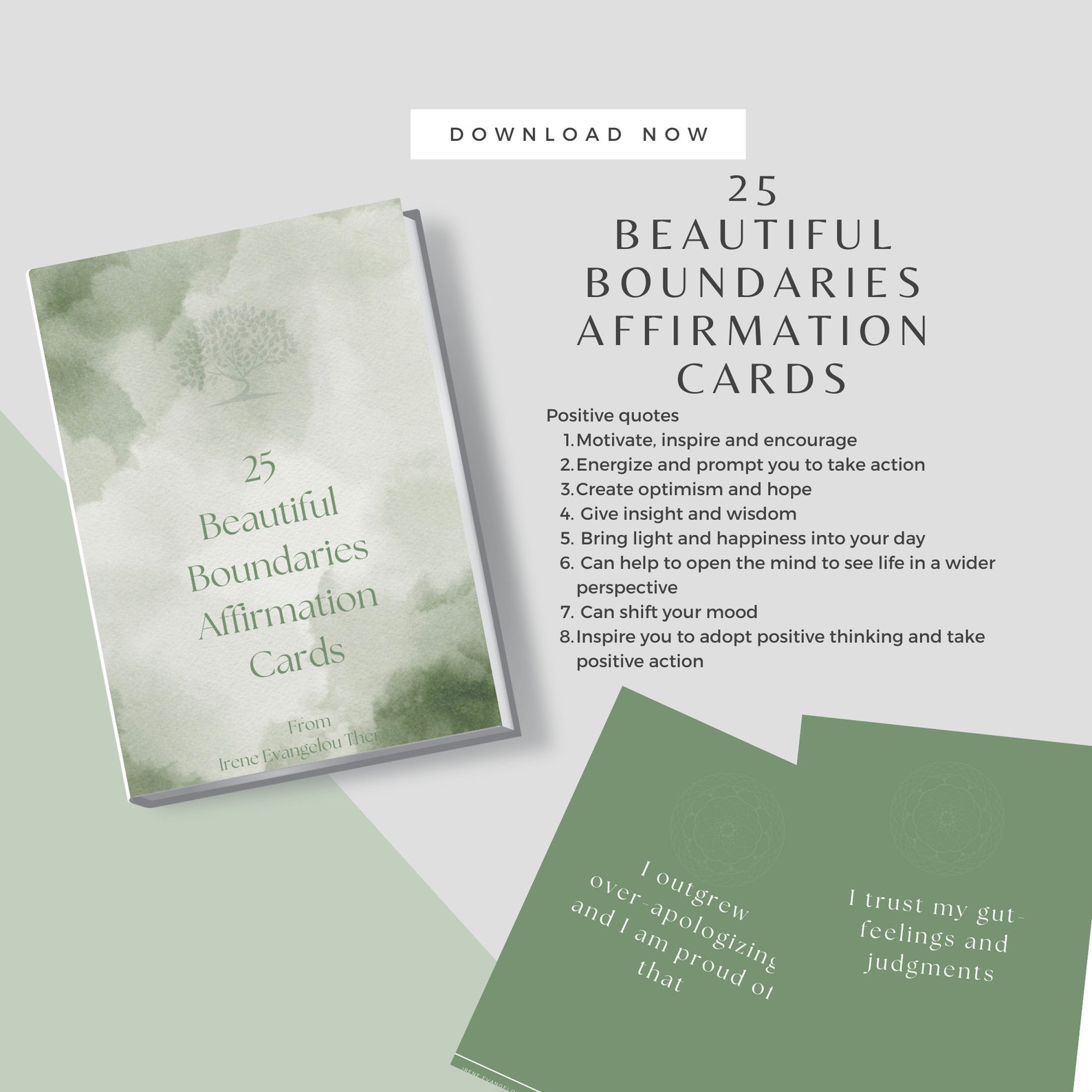 25 Beautiful Boundaries Affirmation Cards, Setting Boundaries Affirmations, BONUS Gift i Am ...