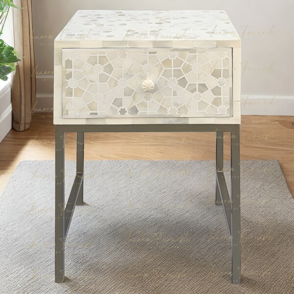 Blue and White Side Table - Etsy