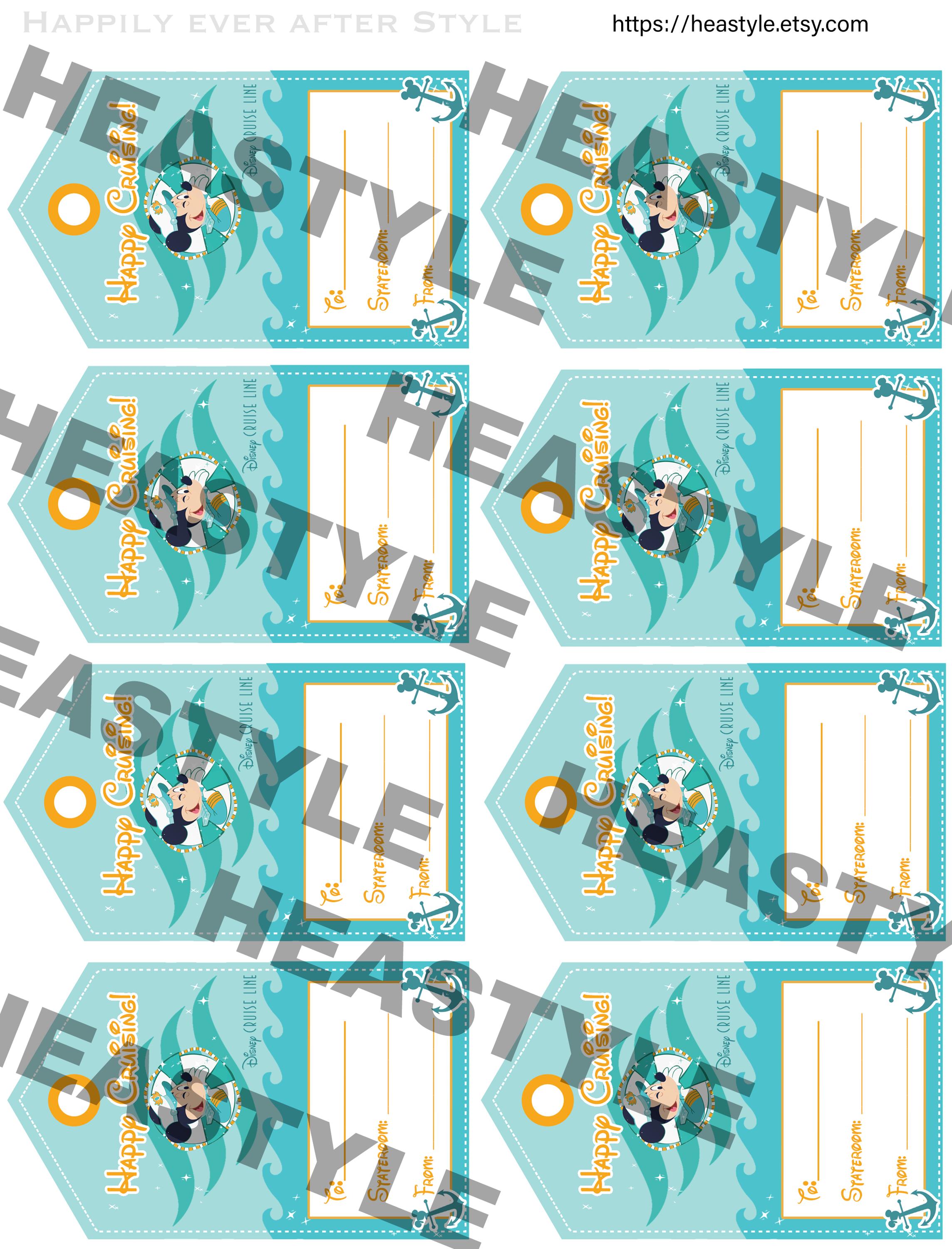 DCL Fish Extender Gift Tag - | DCL "happy Cruising" Captain Mick ...