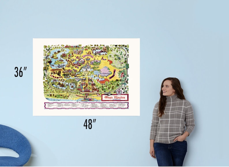 Magic Kingdom Map 1971 Disney World Map Disney Park Map Disney Home ...