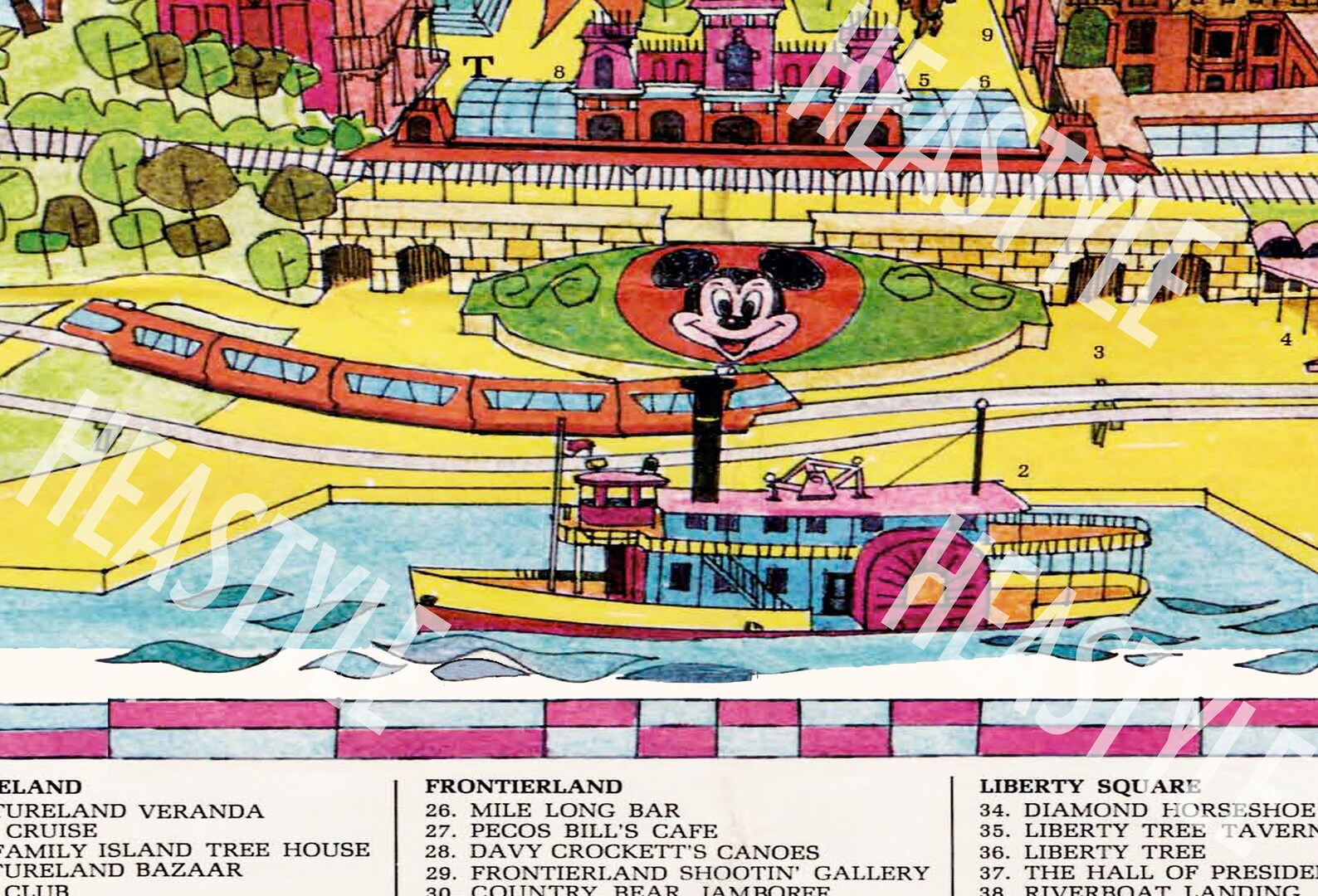 Magic Kingdom Map 1971 Disney World Map Disney Park Map Disney Home ...